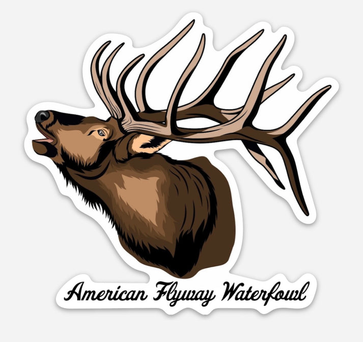 Bull Elk Sticker – American Flyway Waterfowl