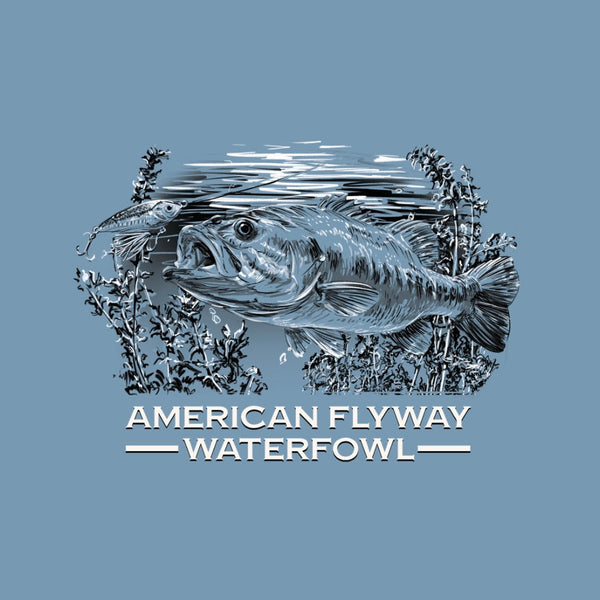 Bass Fishing Light Blue with Pocket – American Flyway Waterfowl