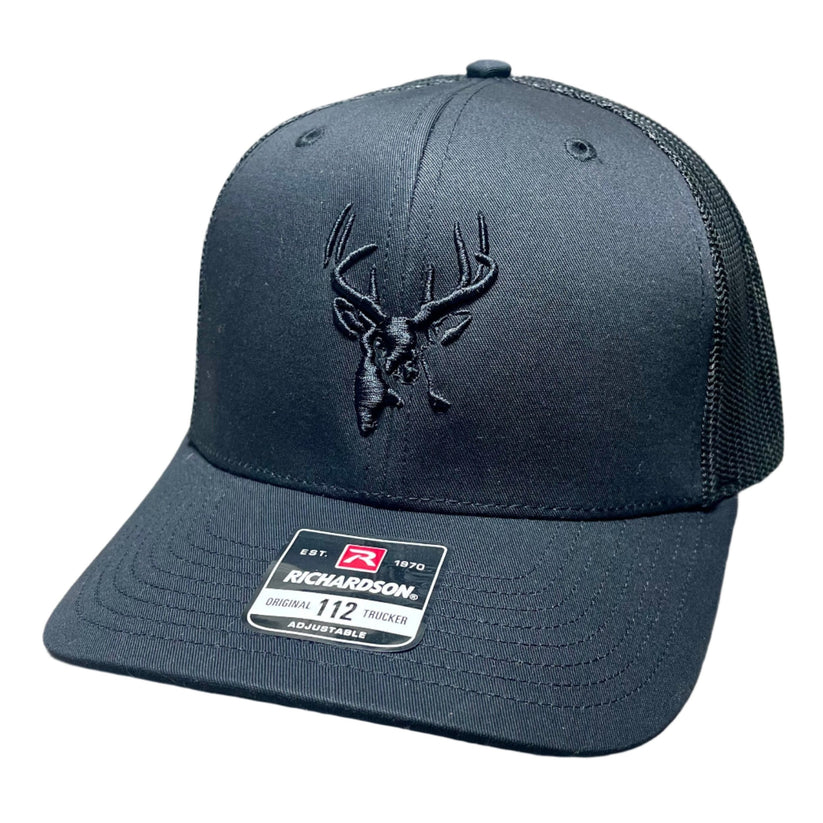 "The Ghost Buck" Black with Black 3D Logo and Black Mesh – American ...